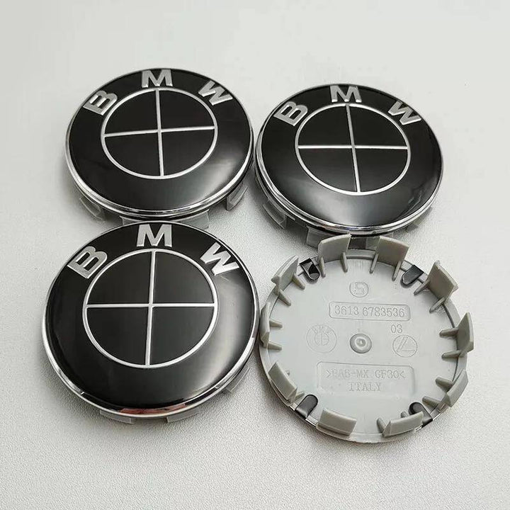 Full Black BMW Alloy Wheel Centre Caps | AutoCap Solutions