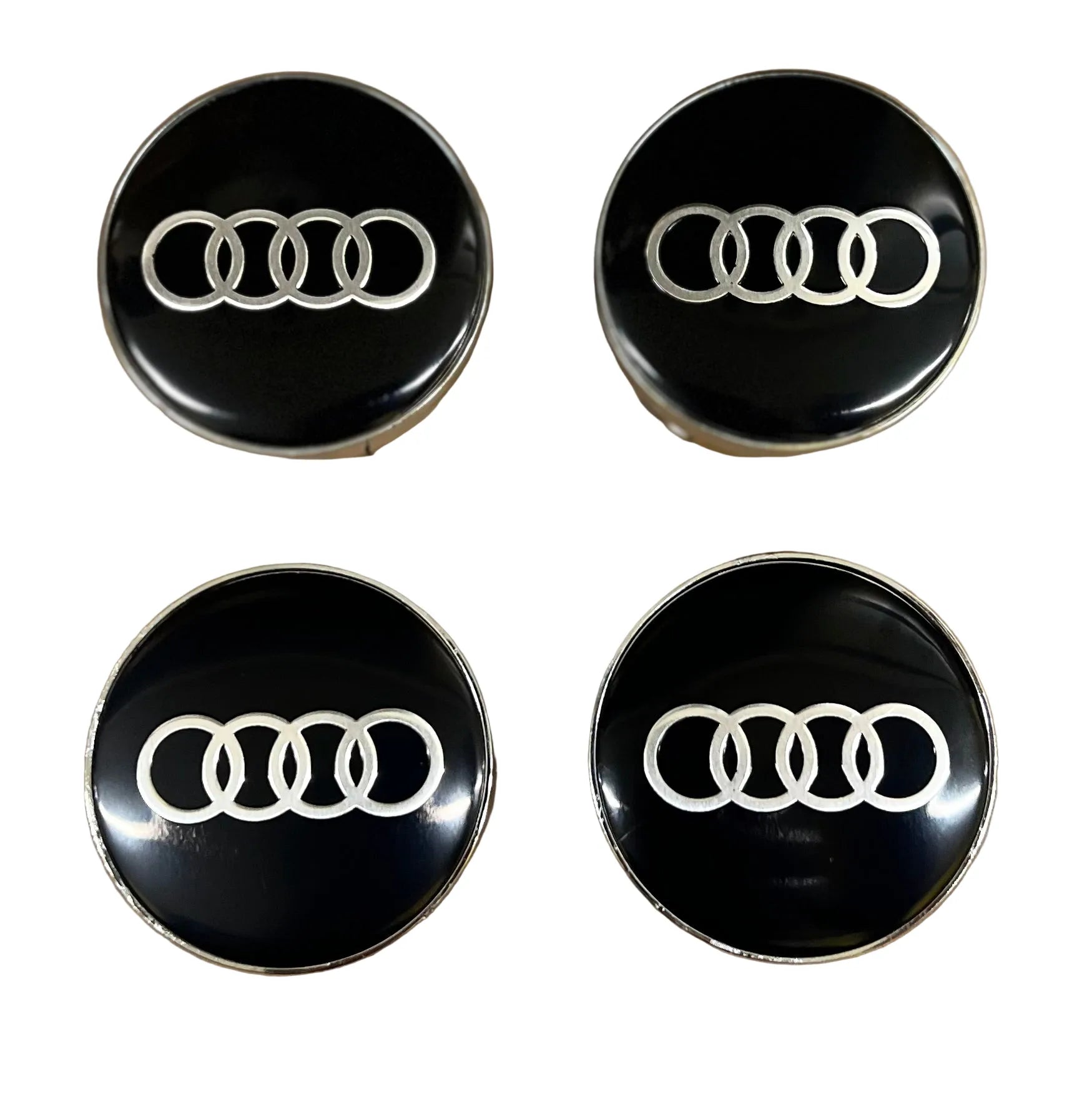 Audi Black 60mm (57mm Inner) Wheel Centre Caps – Set of 4 | AutoCap